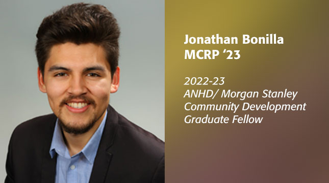 Jonathan Bonilla named ANHD/Morgan Stanley Community Development ...